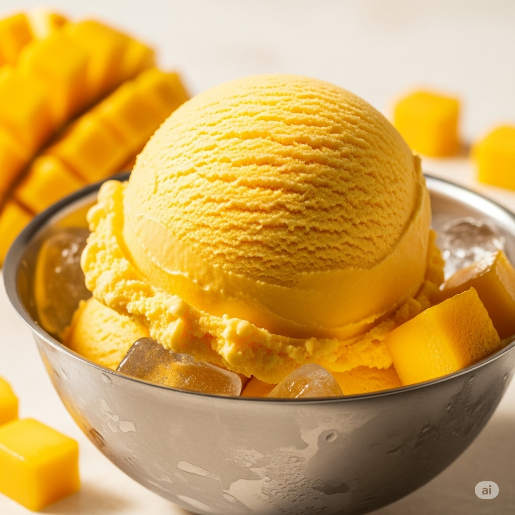 Mango Custard Ice Cream